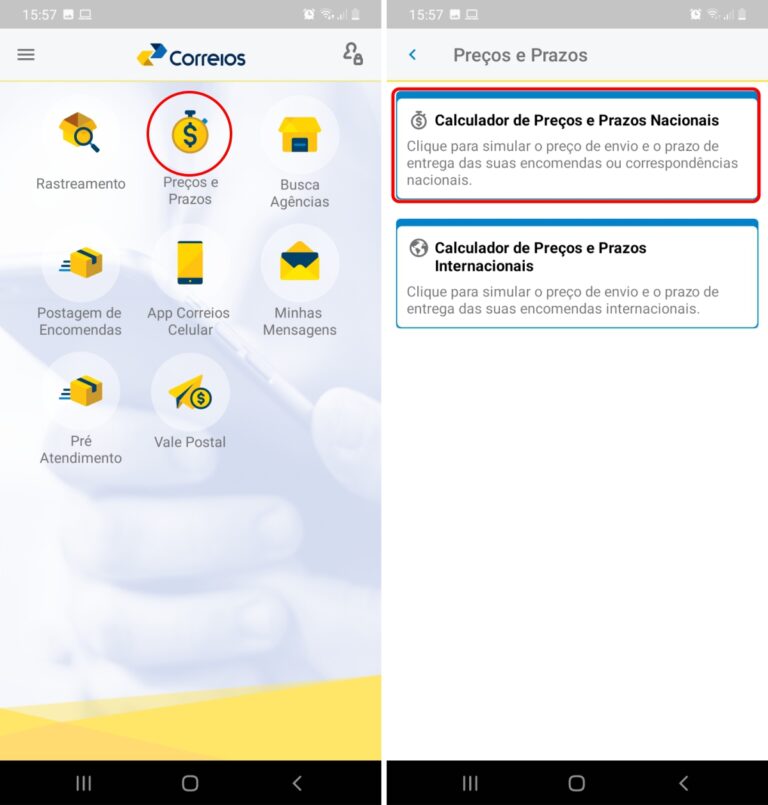 Como calcular o frete dos correios