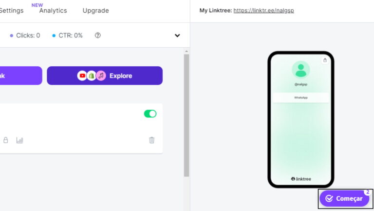 Como colocar WhatsApp no linktree e ter um perfil completo