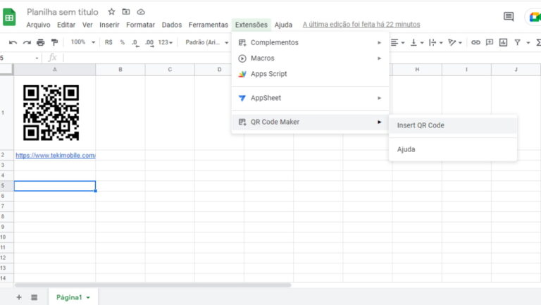 Como fazer um QR Code no Google Planilhas pelo PC e celular